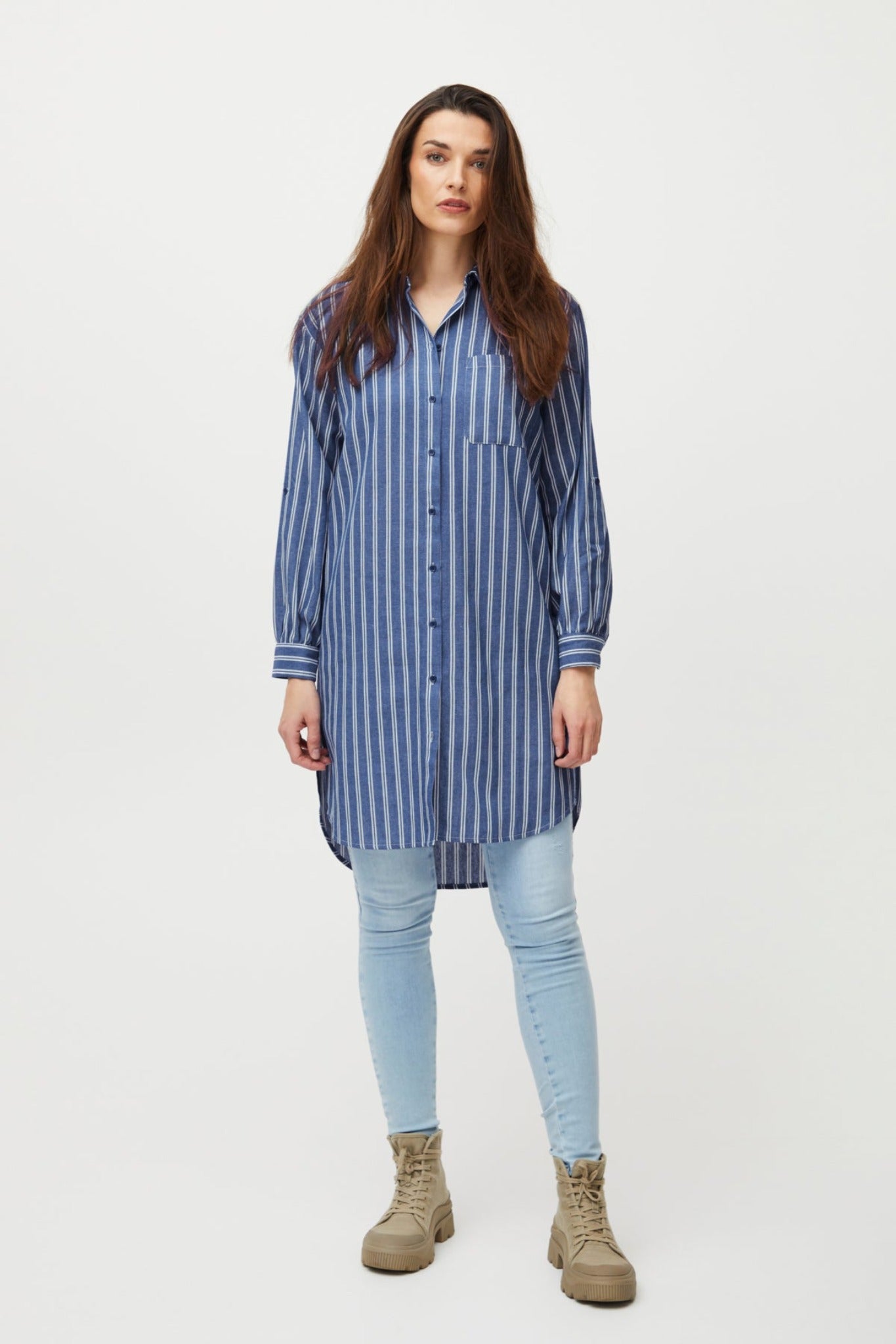 Pulz Blue Shirt Rebecca Dress – Hills Boutique